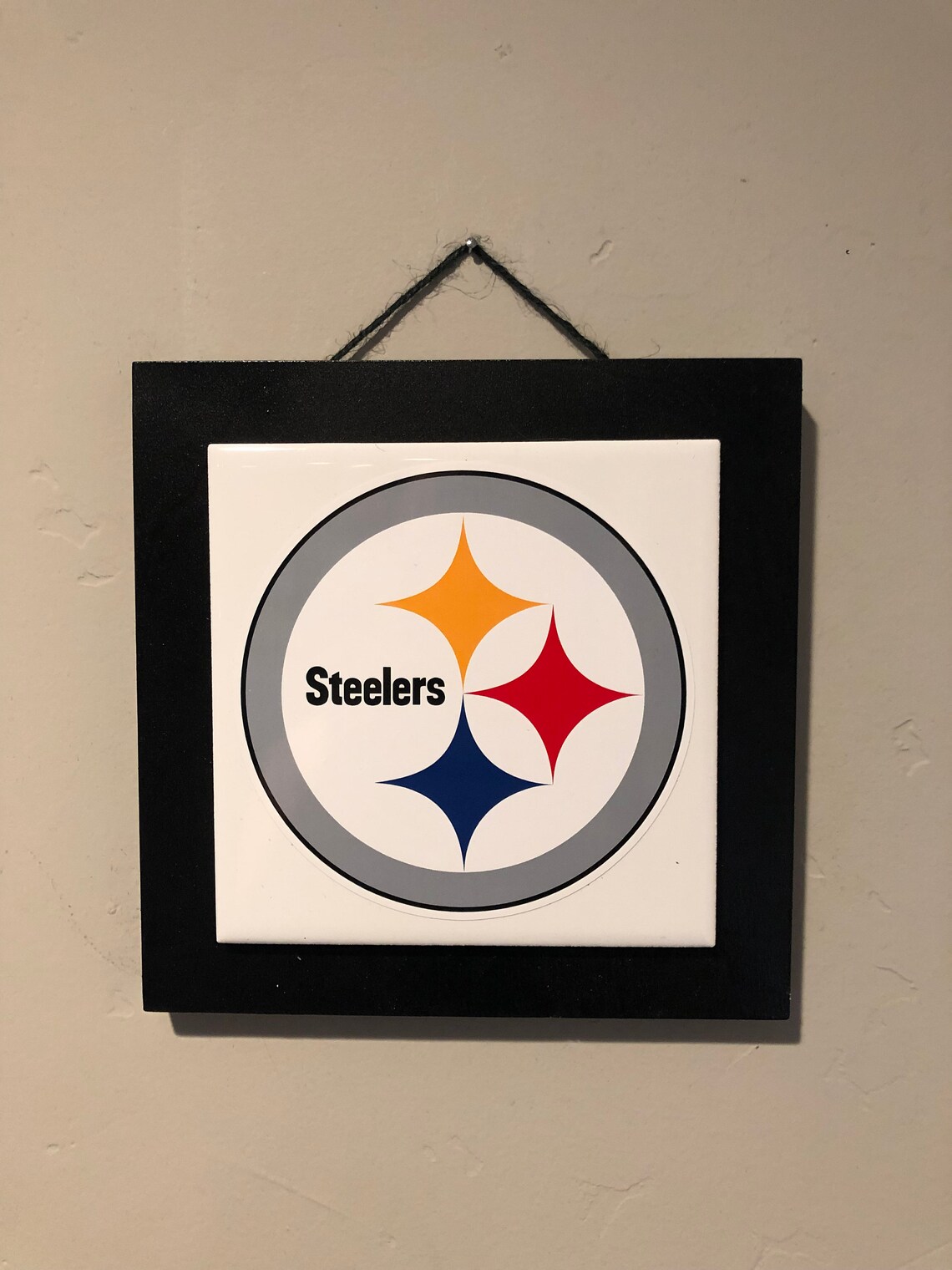 Pittsburgh Steelers Ceramic Tile Sign | Steelers Decor | Father's Day ...