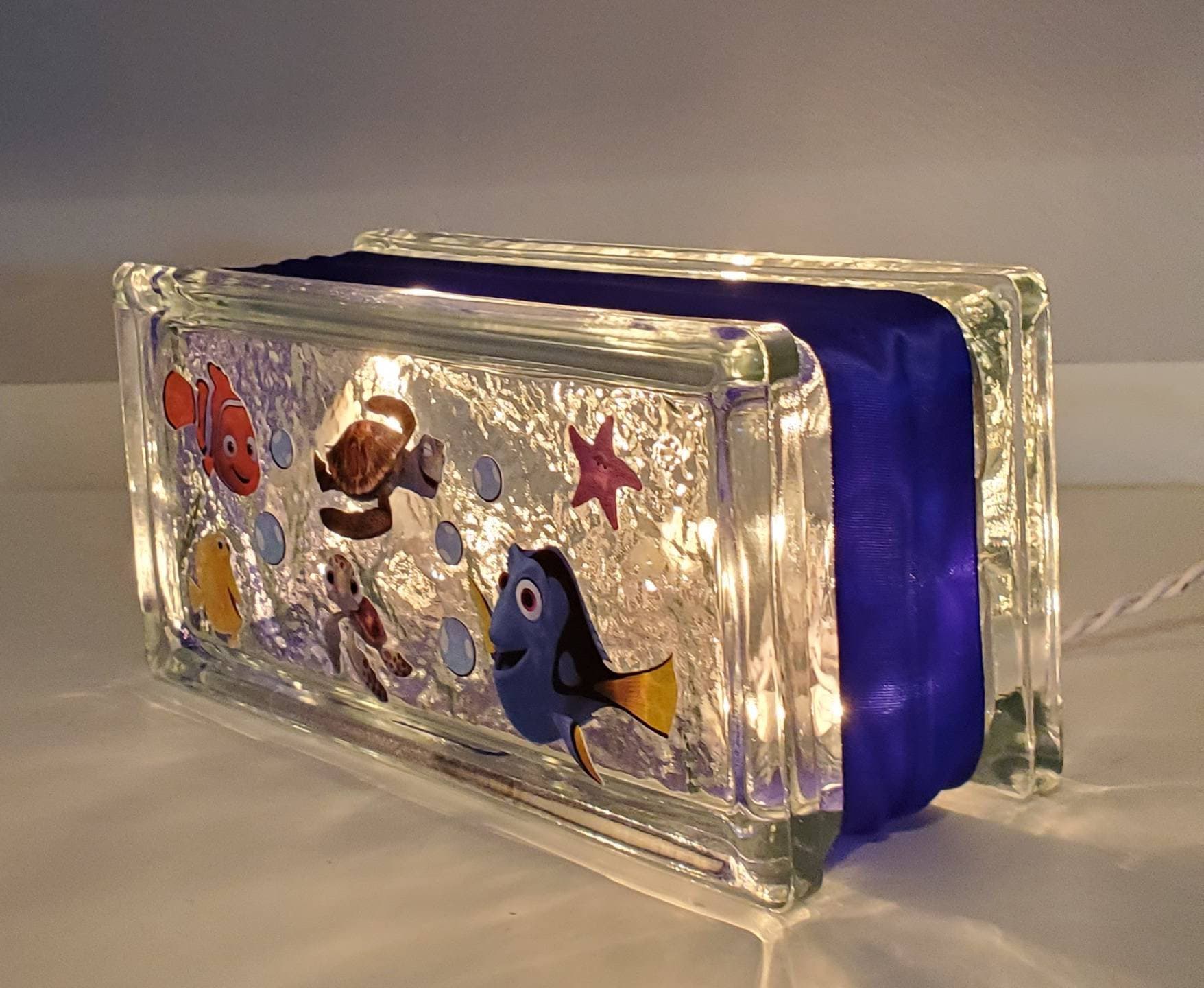 Finding Nemo Lighted Glass Block Nightlight, Kids Room Decor - Etsy