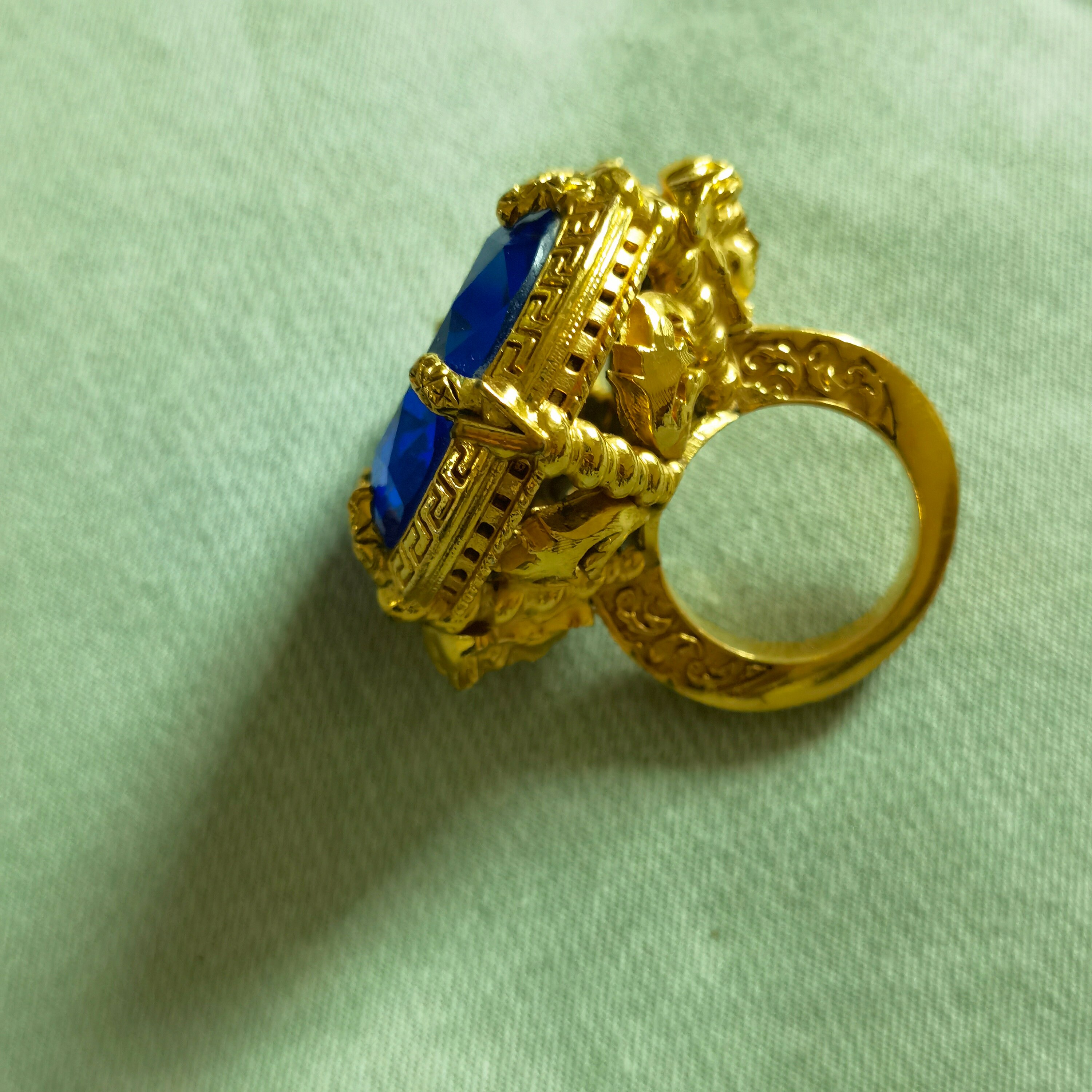 Vintage Versace Sapphire Ring - Etsy