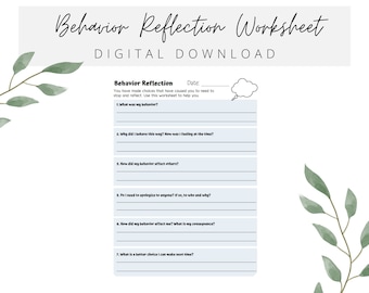 Editable Behavior Consequence Chart, Behavior Chart for Kids Printable ...