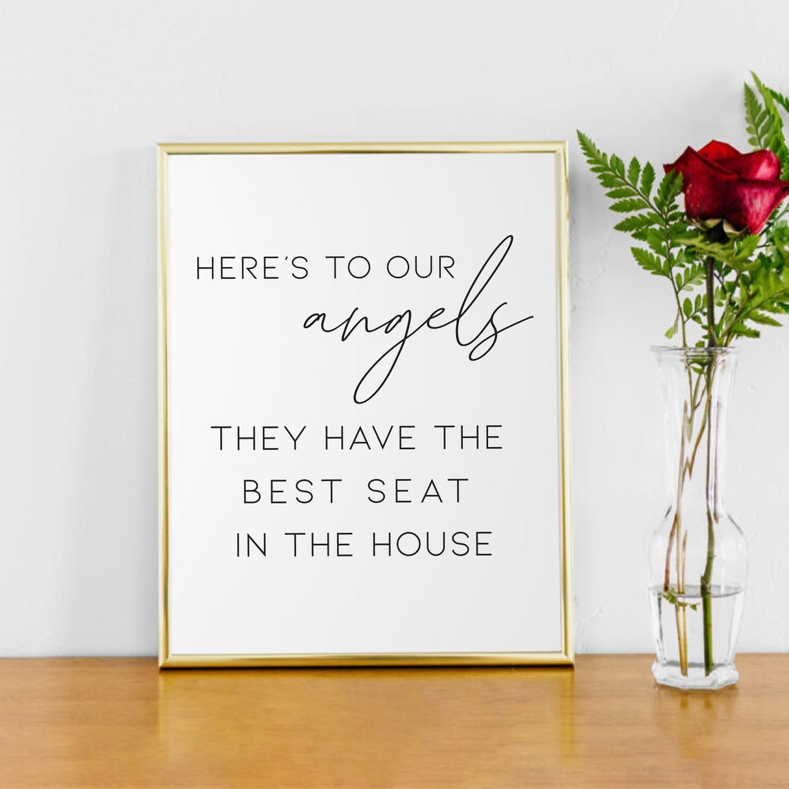 Here's to Our Angels Sign, Printable, Instant Download 4x6, 5x7, 8x10 ...