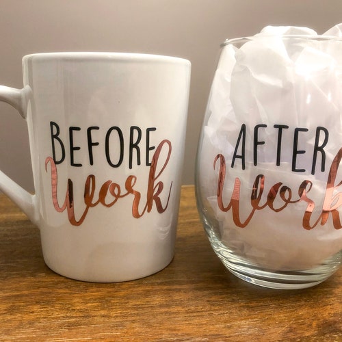 Before Work/after Work Drink Gift Set - Etsy