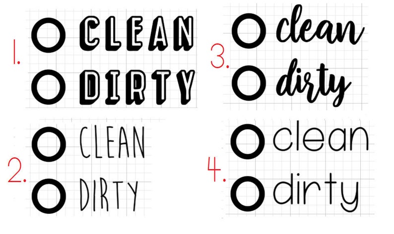 Clean/dirty Washing Machine Vinyl Decal - Etsy