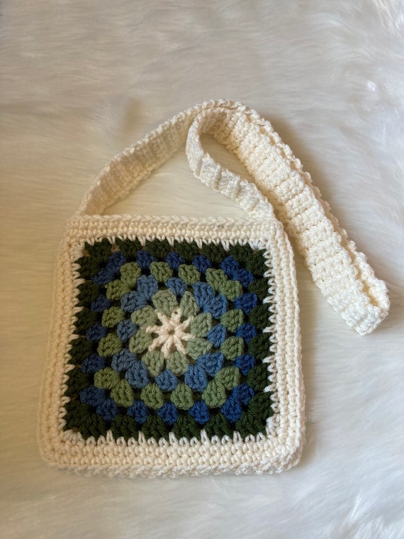 Small Crochet Bag Granny Square Bag Crochet Purse Crochet | Etsy