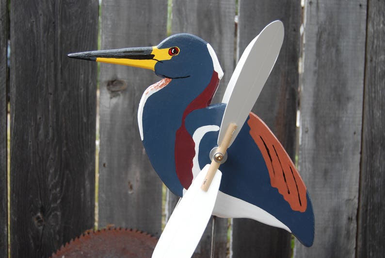 Tricolored Heron Whirligig - Etsy