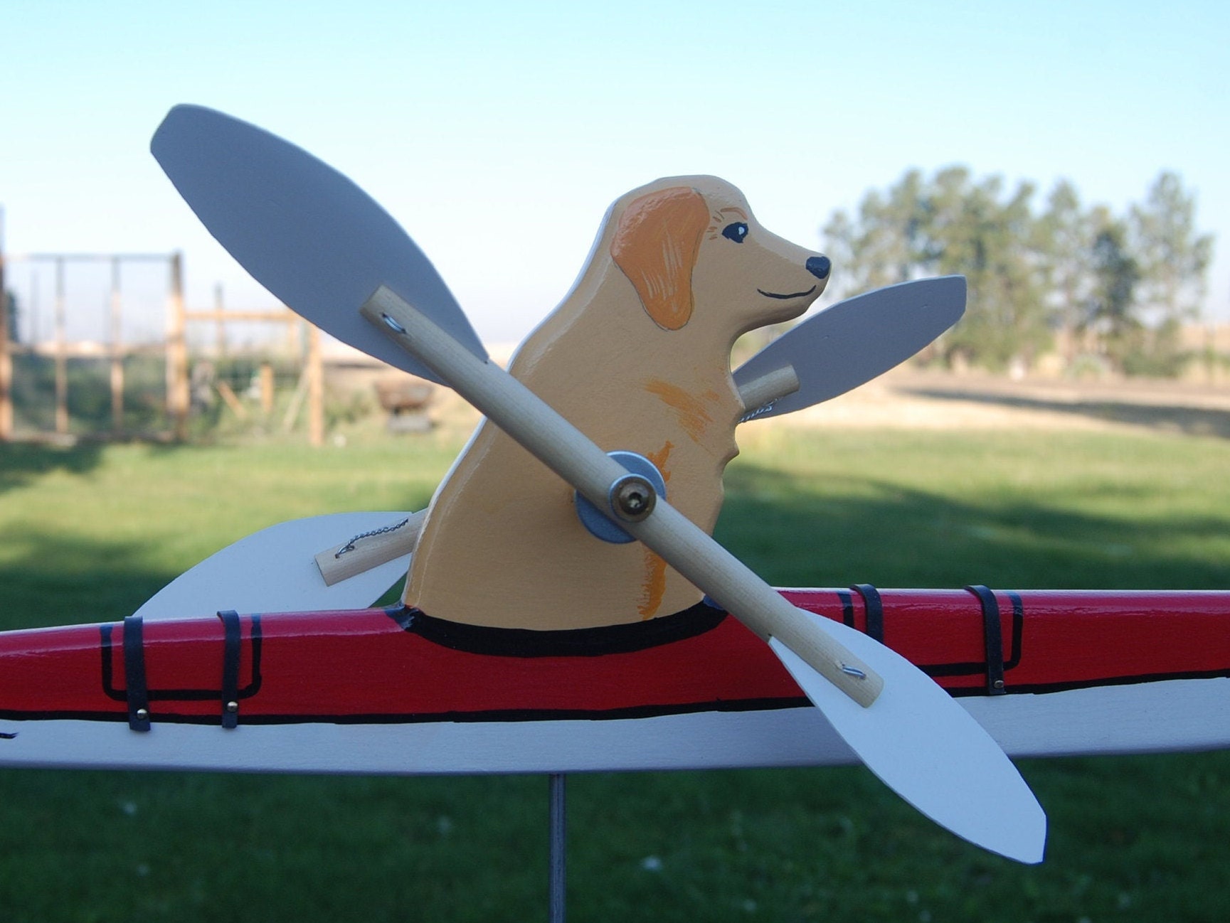 Labrador & Kayak Whirligig made to order | Etsy