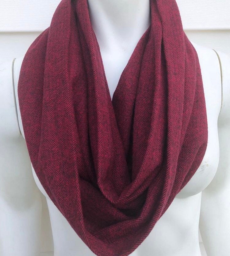 Maroon Infinity Scarf - Etsy