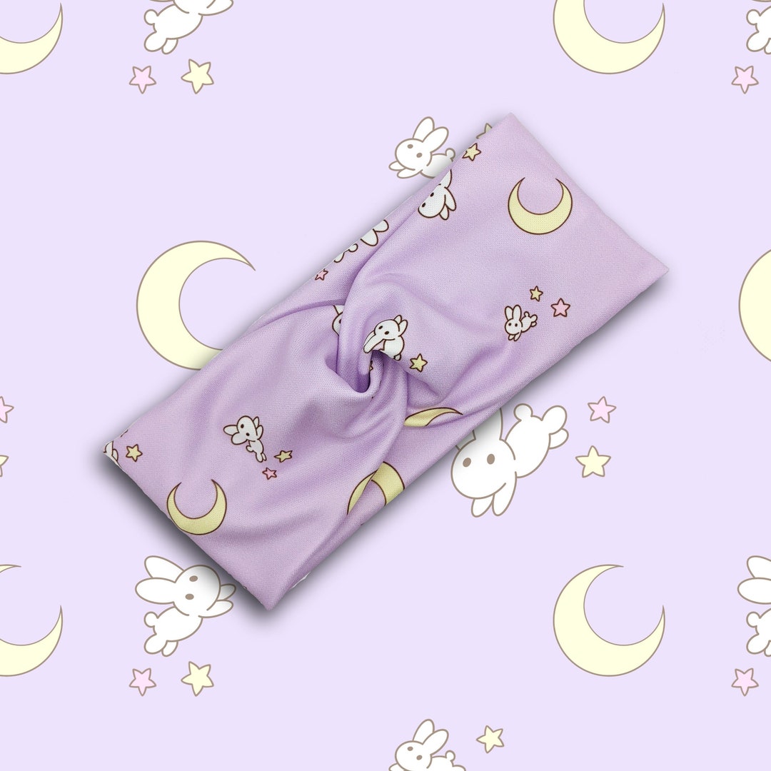 Moon Rabbit Knot Headband | Kawaii | Headwrap - Etsy