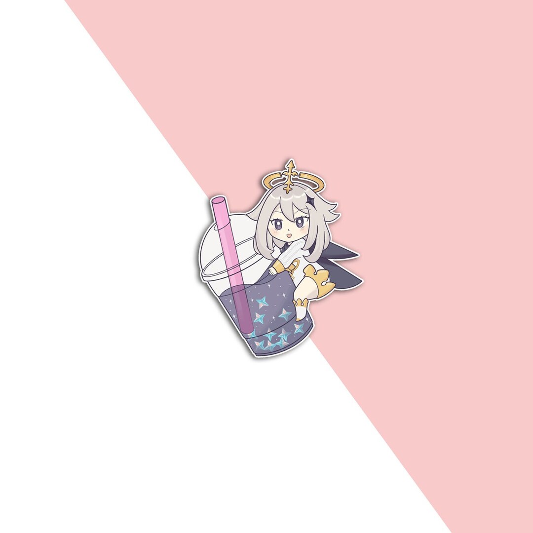 Paimon Bubble Tea Die Cut Sticker Set Gamer Genshin Impact - Etsy