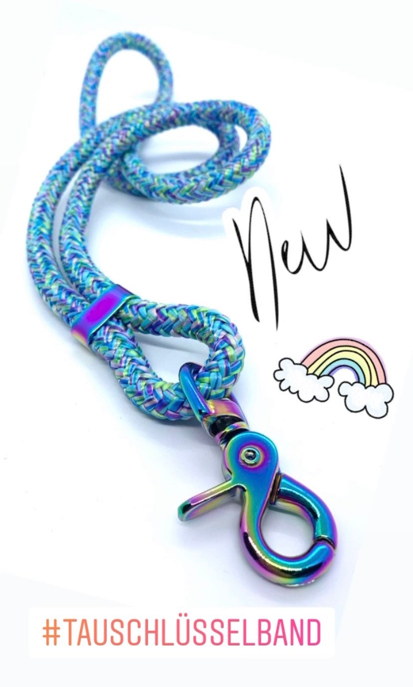 Noble Sailing Rope XL Lanyard Color Choice Rainbow/silver - Etsy UK