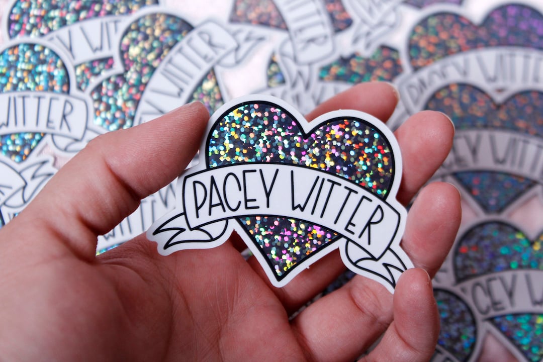 Pacey Witter Glitter Heart Sticker - Etsy