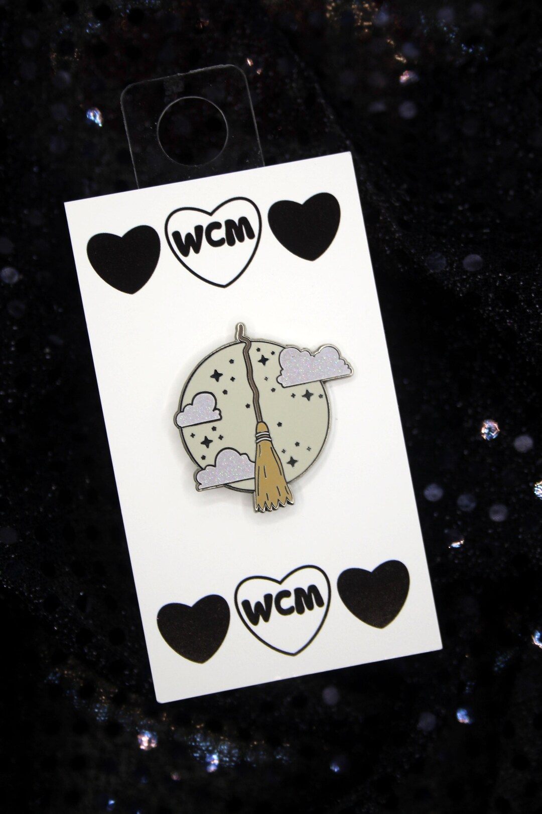 Witch's Broom Enamel Pin - Etsy