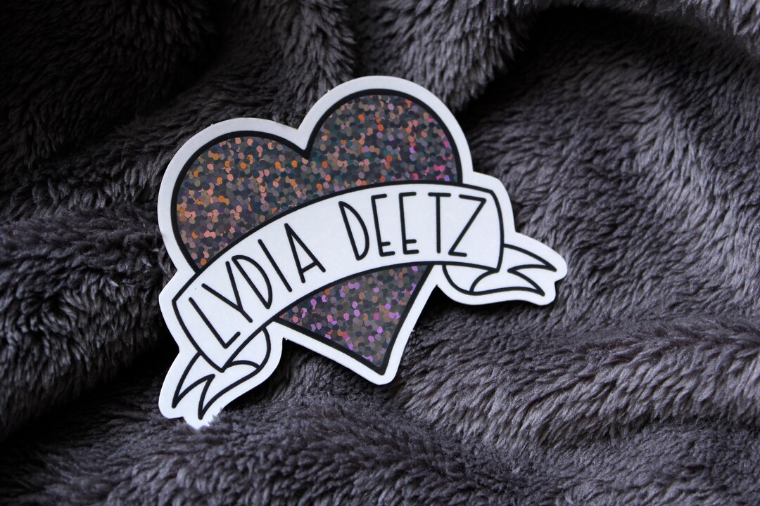 Lydia Deetz Glitter Heart Sticker - Etsy
