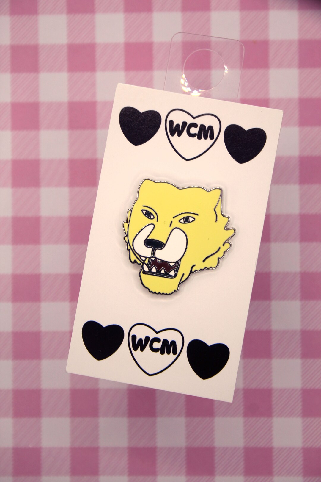 Peewee Lion Head Enamel Pin - Etsy