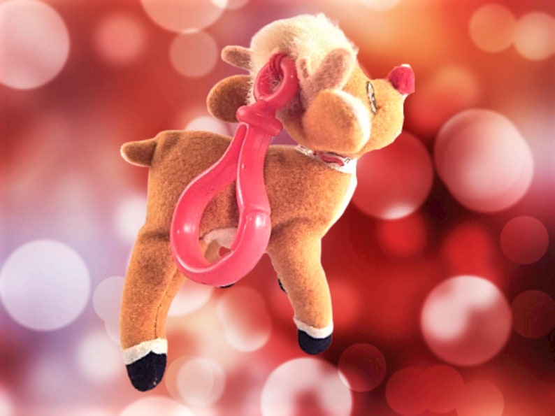 Rudolph the Red Nosed Reindeer Christmas Tree Ornament Stuffed Animal ...