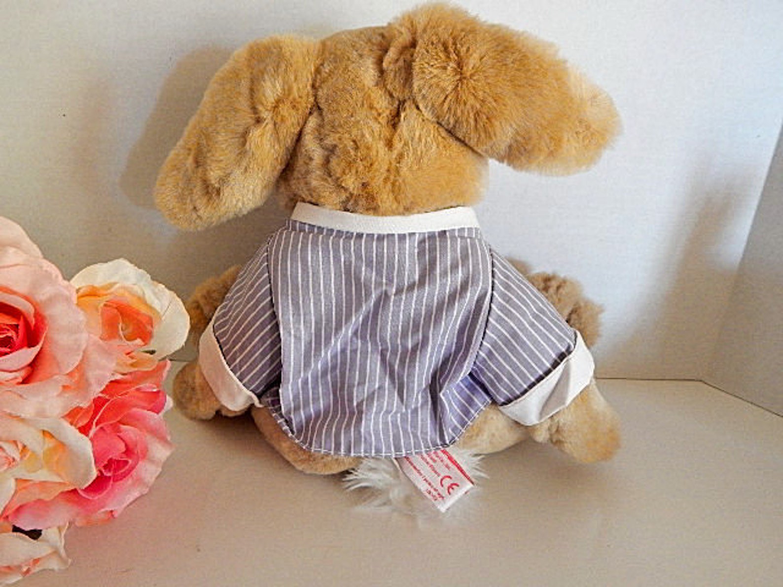 Rabbit Stuffed Animal 11 Jointed Boy Bunny Smooth Beige | Etsy