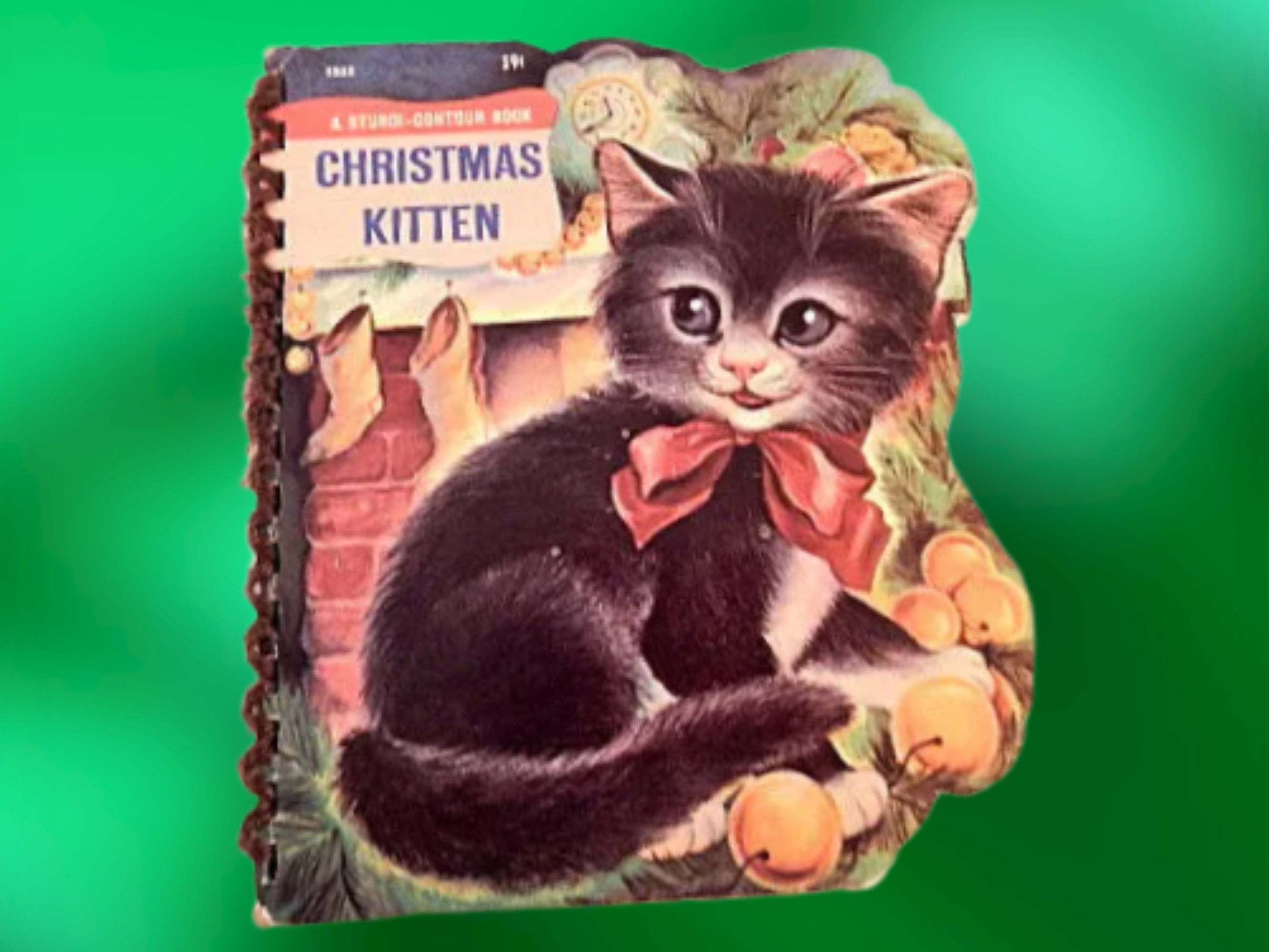 Christmas Kitten Children's Book Vintage 1966 Sturdy - Etsy