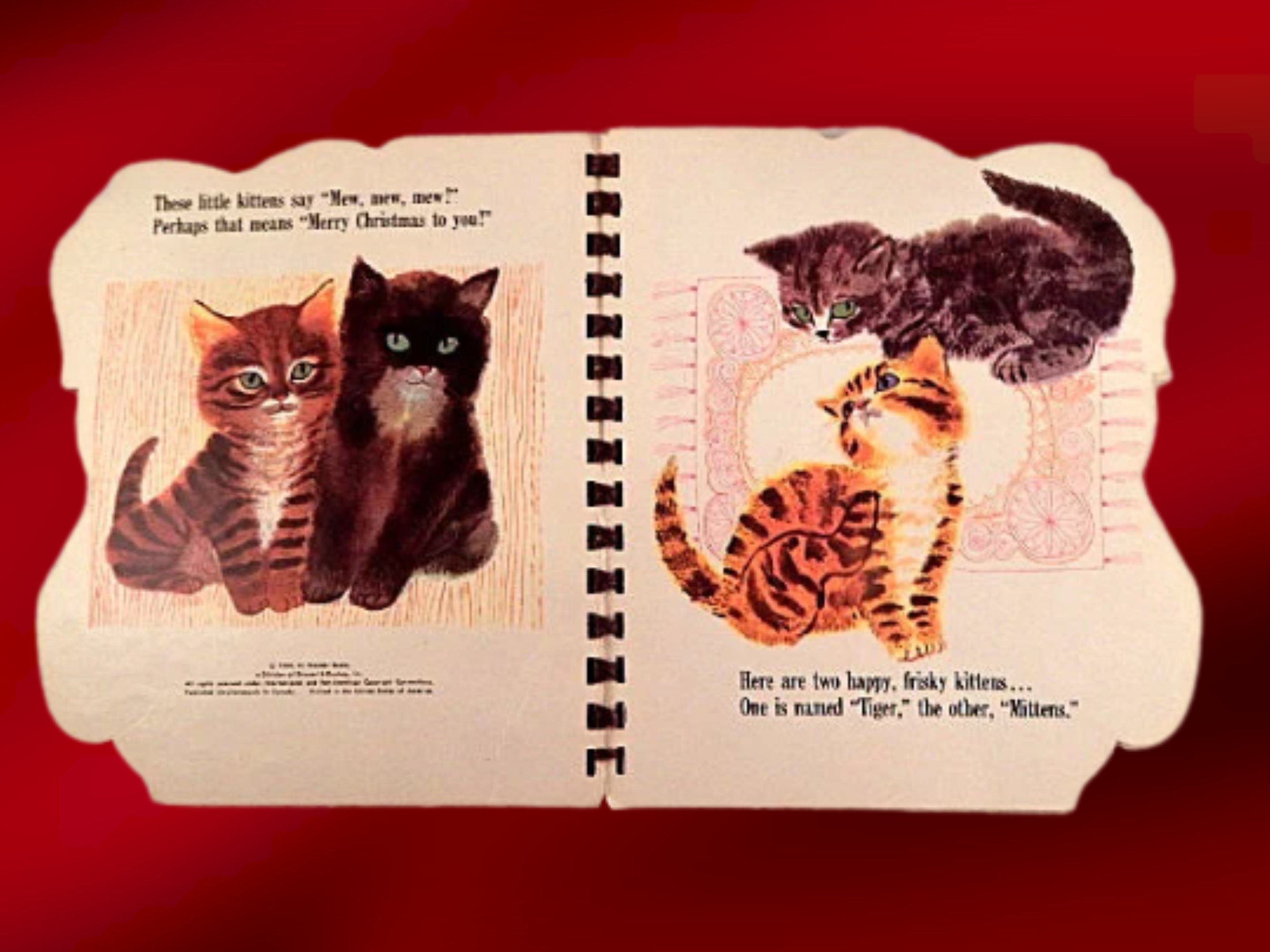 Christmas Kitten Children's Book Vintage 1966 Sturdy - Etsy
