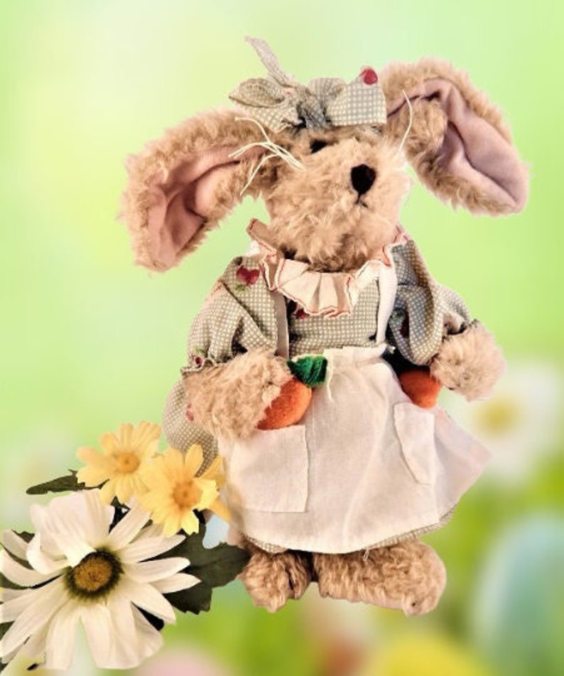 Bunny Rabbit Stuffed Animal Beige 12 Gril Spring Garden - Etsy