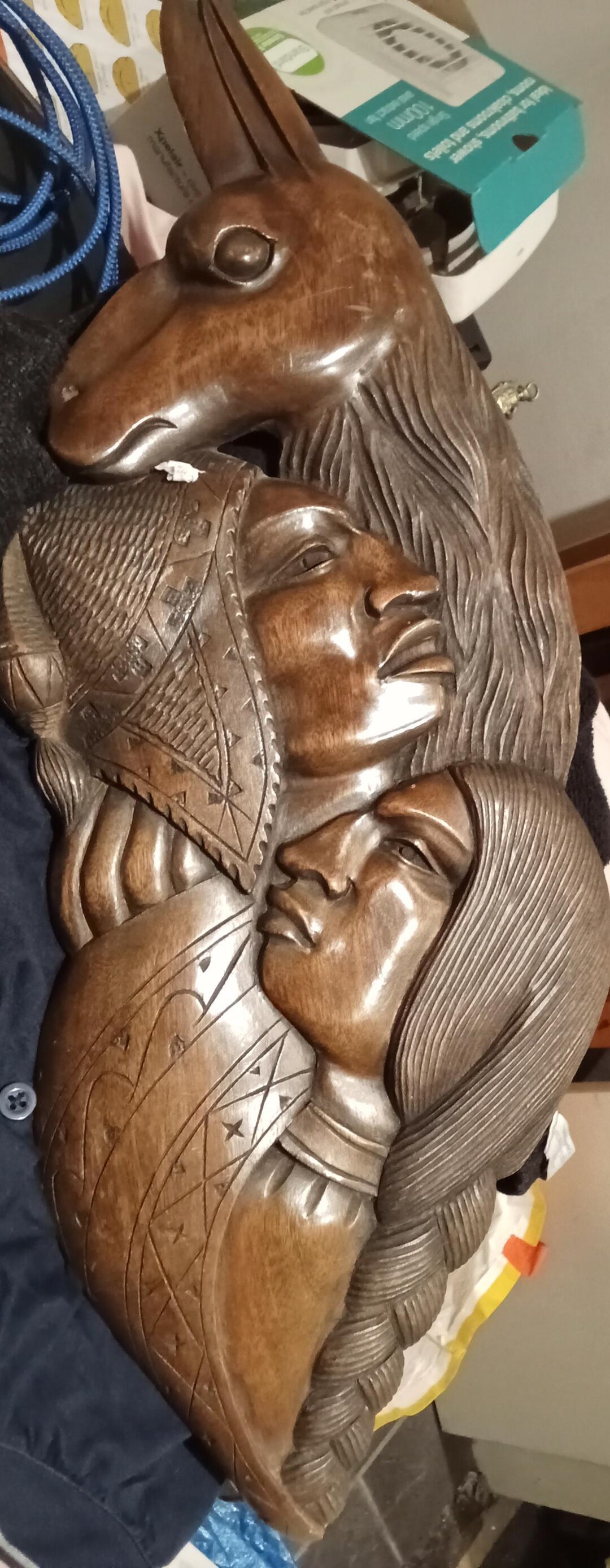 Carved Llama & South American Indian Teak Wall Plaque - Etsy