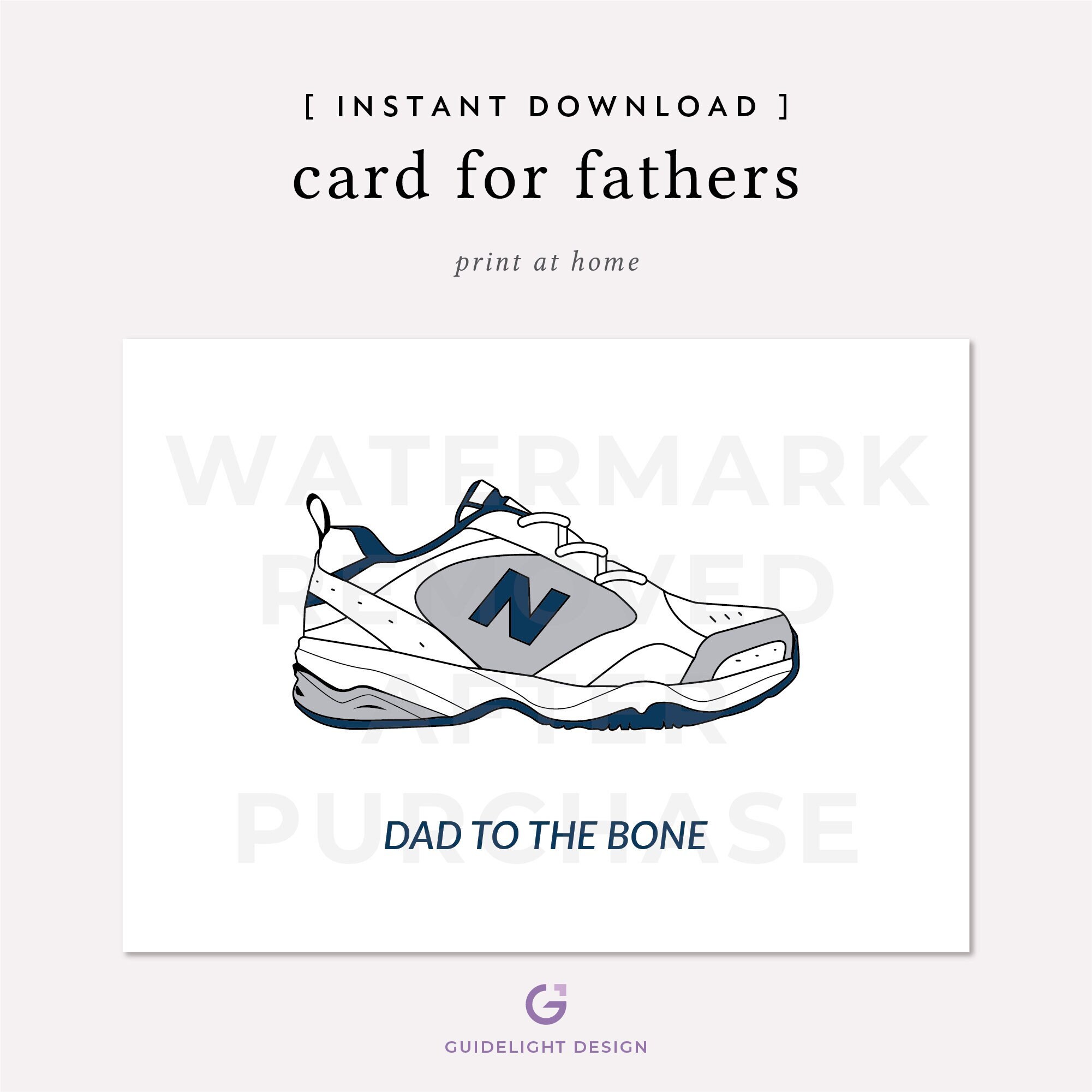 Fathers Day Dad Birthday Dad Shoes Card Printable - Etsy