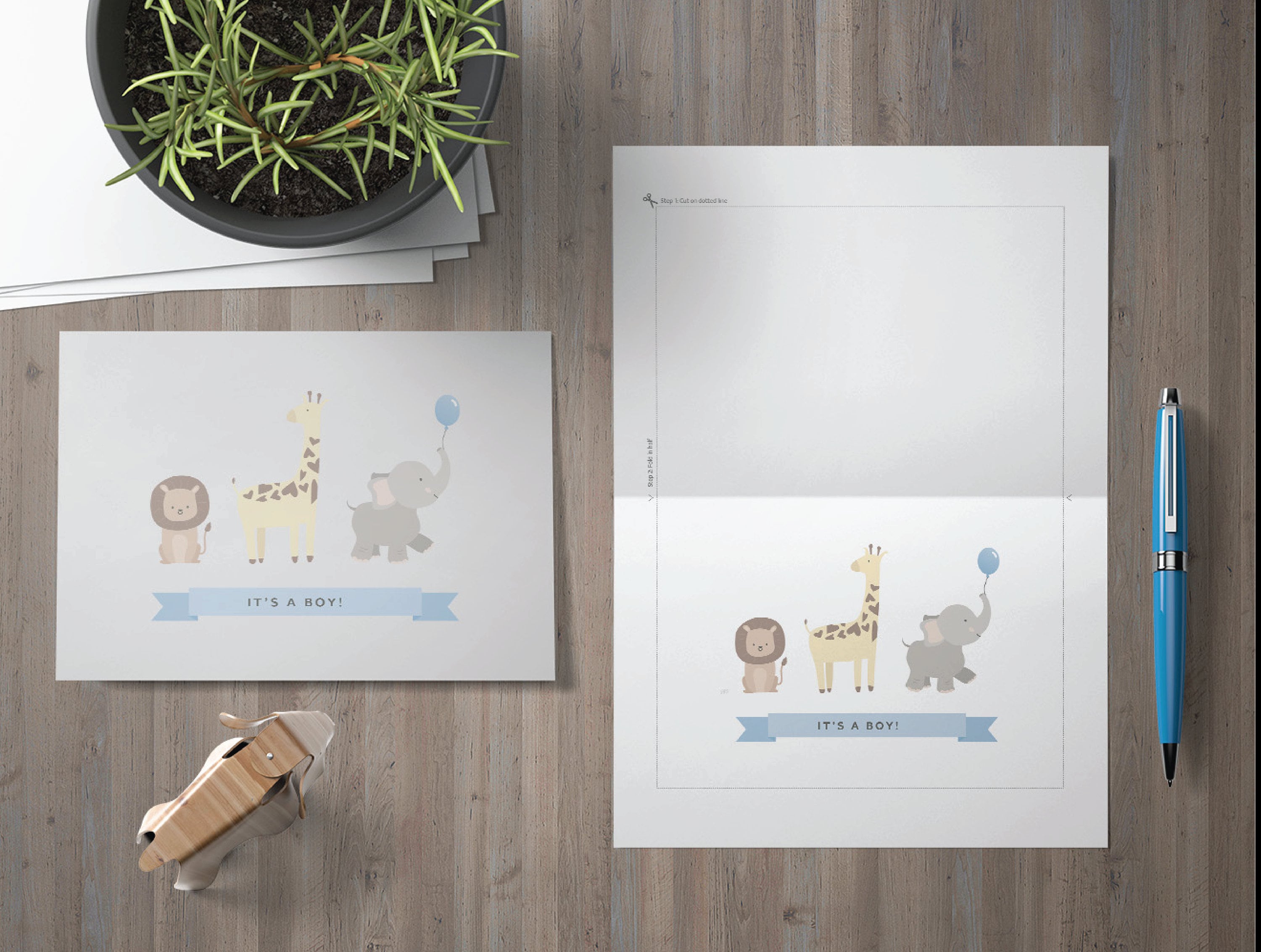 Baby Animal Parade Card Printable - Etsy