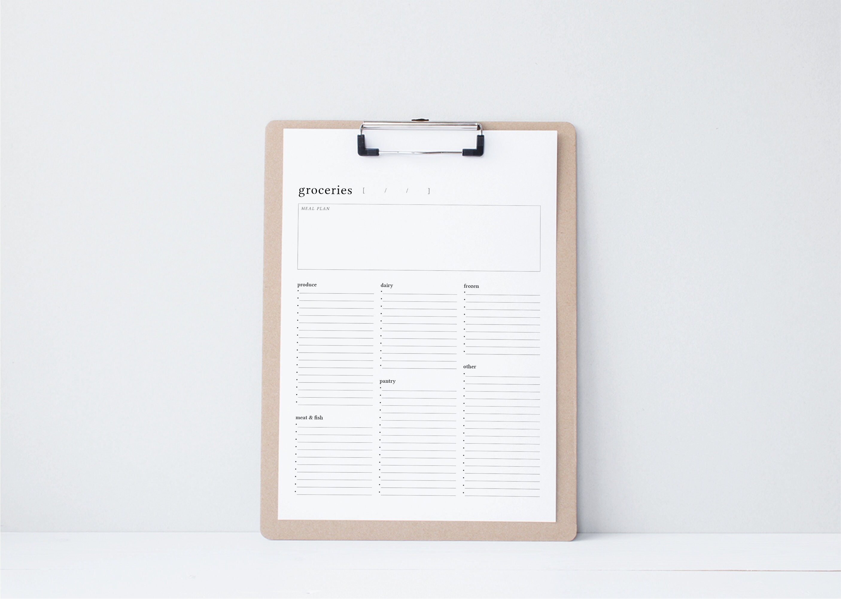 Grocery Shopping List, Digital or Print, Instant Download, Multiple ...
