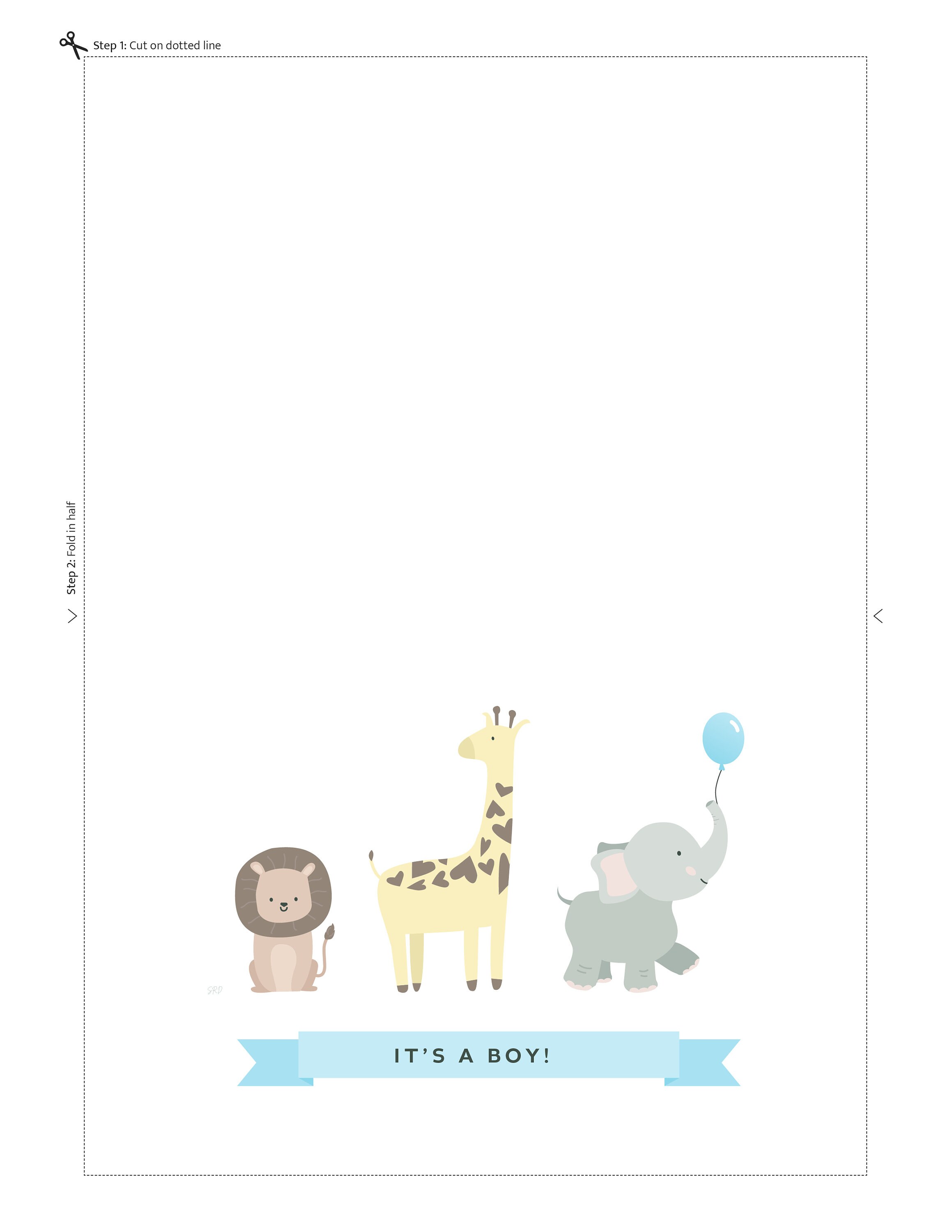 Baby Animal Parade Card Printable - Etsy