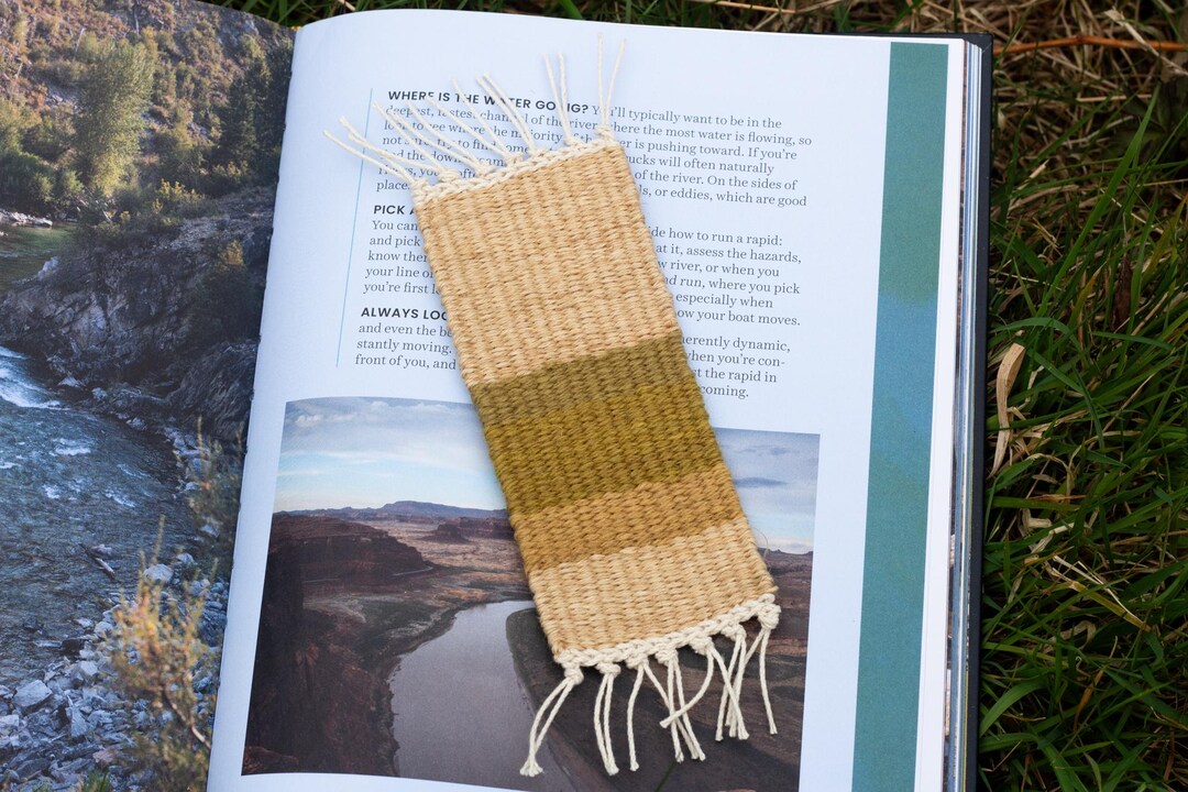 Handwoven Bookmark - Tapestry Weaving | Woven | Wool | Hand Dyed | Hand ...