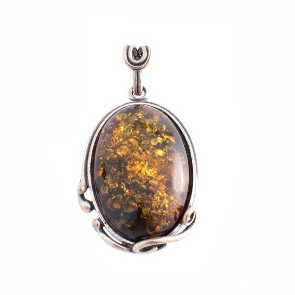 Faux Amber Pendant - Etsy