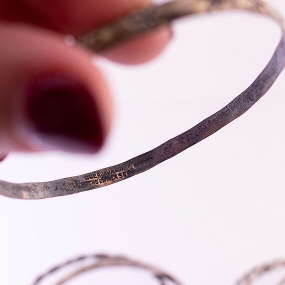 Silver 9 Bangle Bracelet Set - Gem