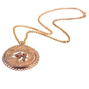 HMS Madeira Vintage Gold Plated Art Nouveau Styled Necklace - Etsy