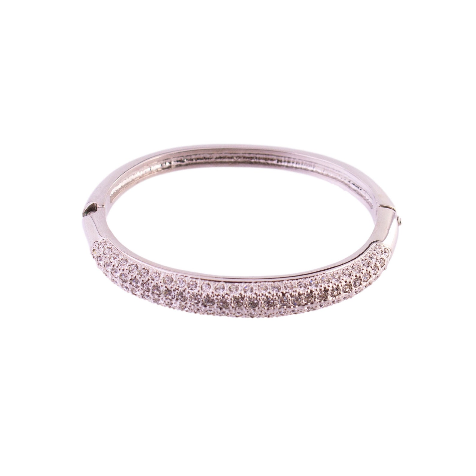 Rhinestone Pave Hinged Bangle - Etsy