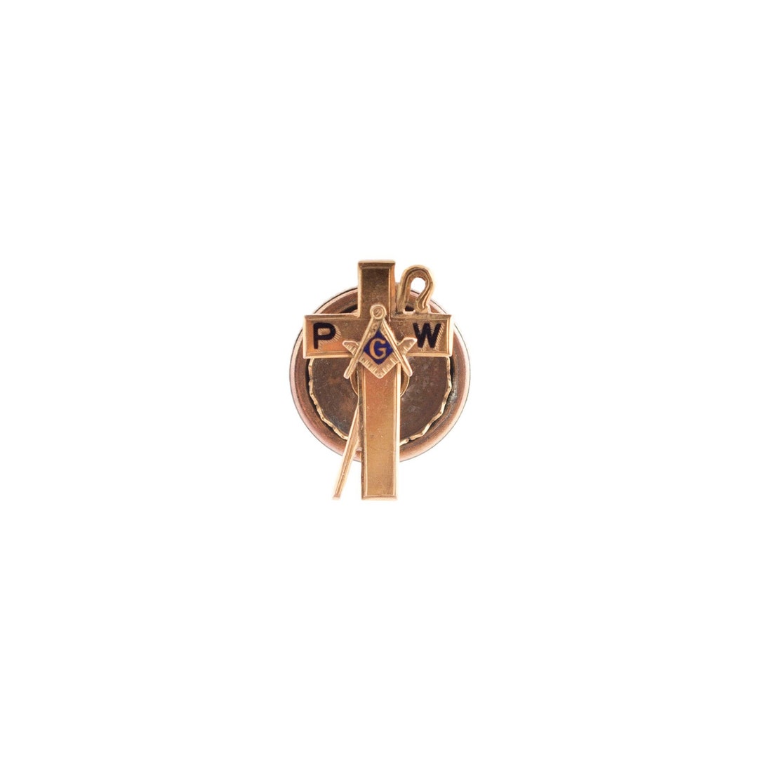 Gold Masonic PW Cross Tack Pin - Etsy