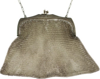 Vintage 1920's Silver Chain Mail Coin Purse - Etsy