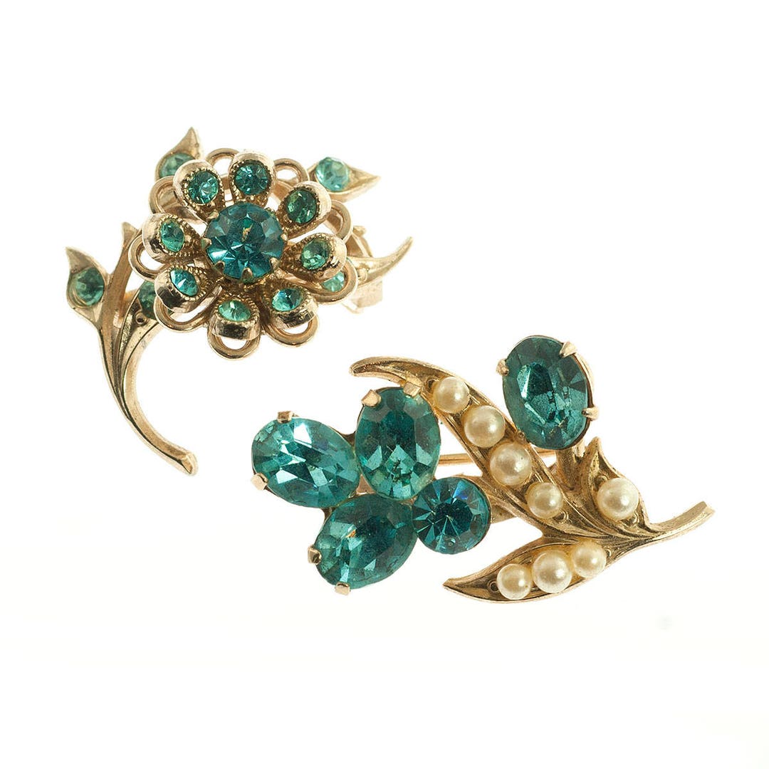 Coro Flower Pin Set - Etsy