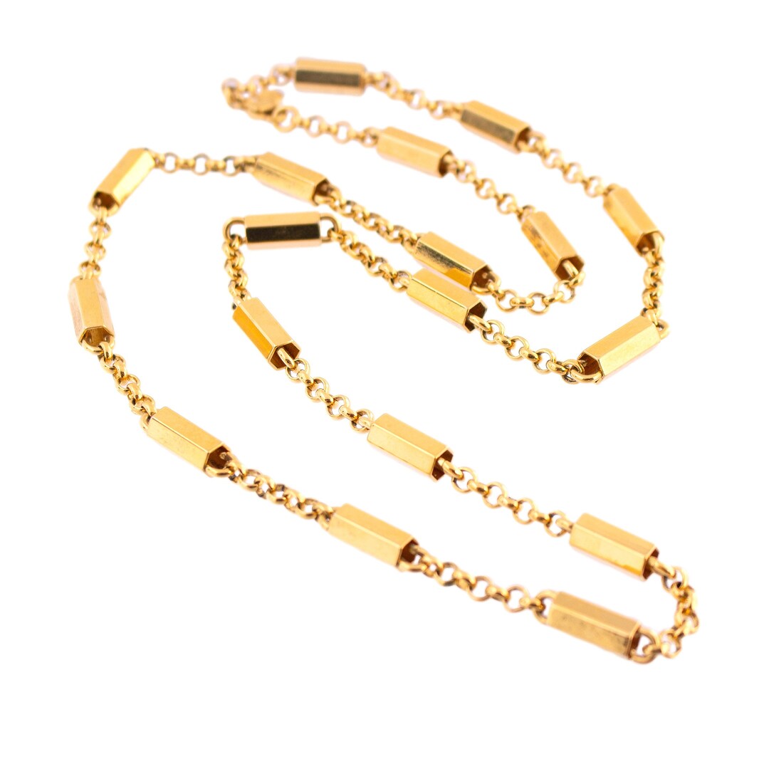 Monet Bar Chain Necklace - Etsy