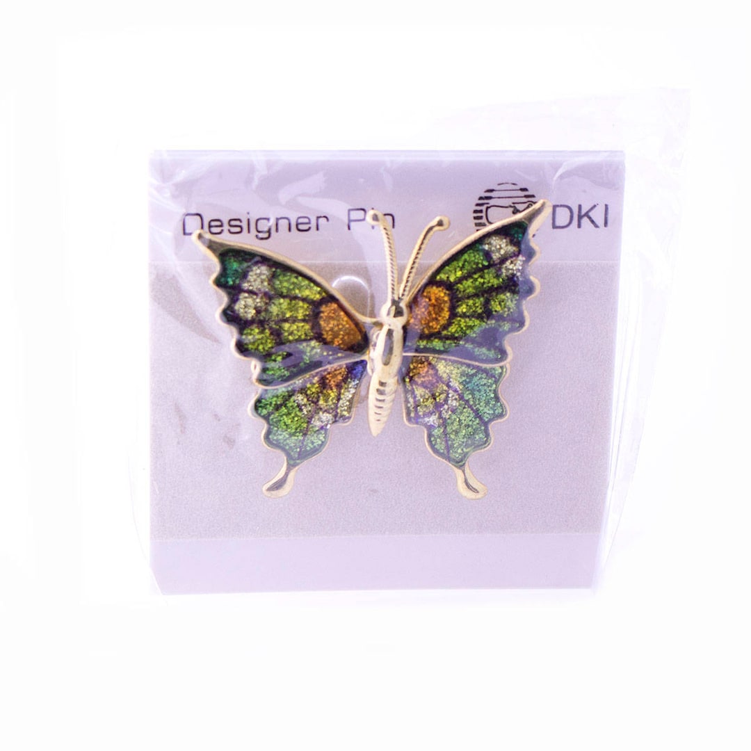 Green Butterfly Pin - Etsy
