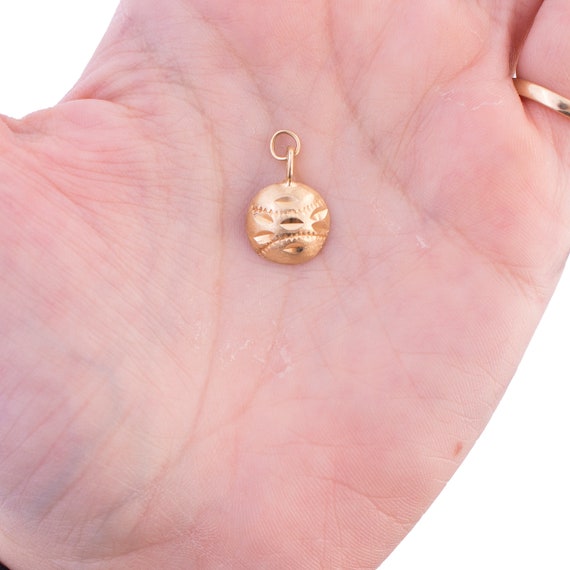 14K Gold Baseball Charm - Gem