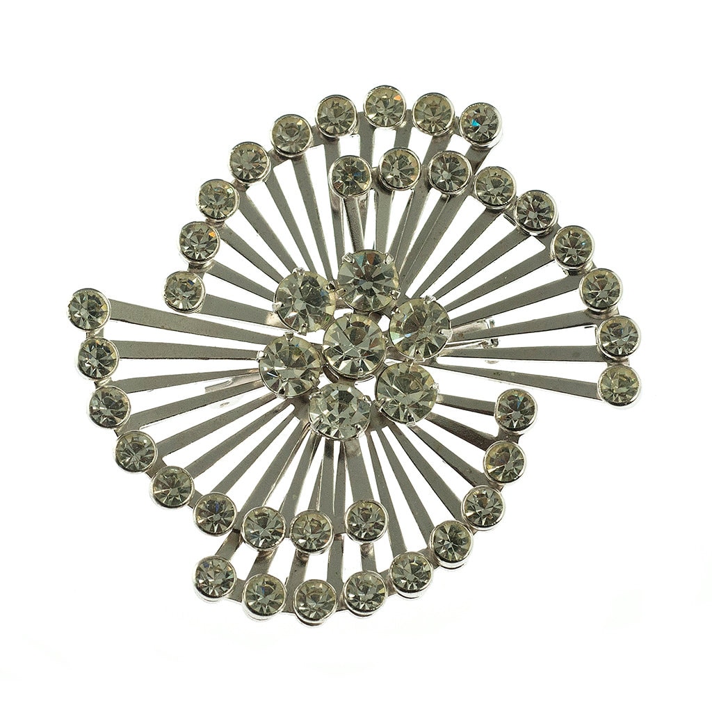 Saleretro Rhinestone Brooch - Etsy