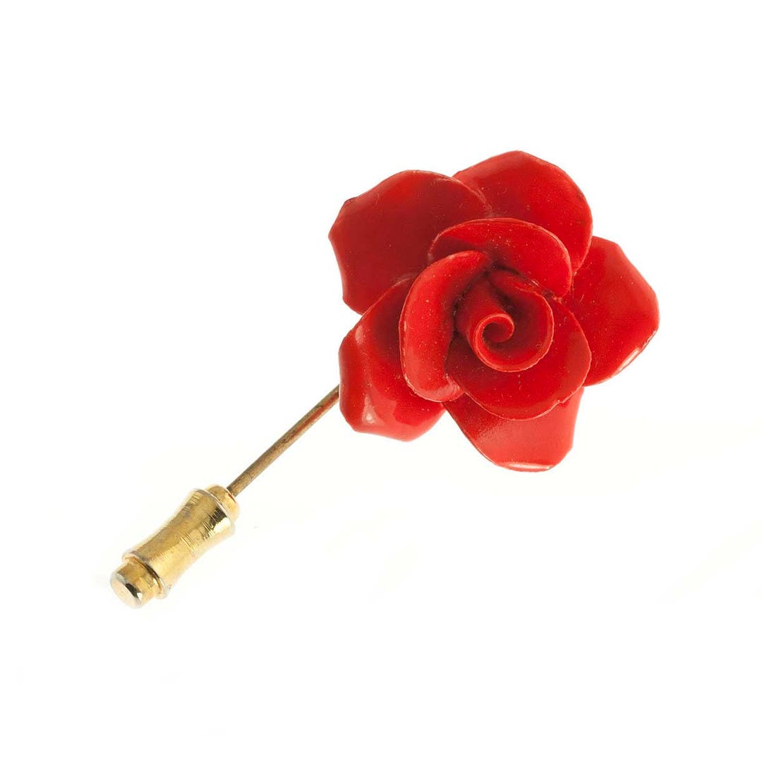 Red Rose Stick Pin - Etsy