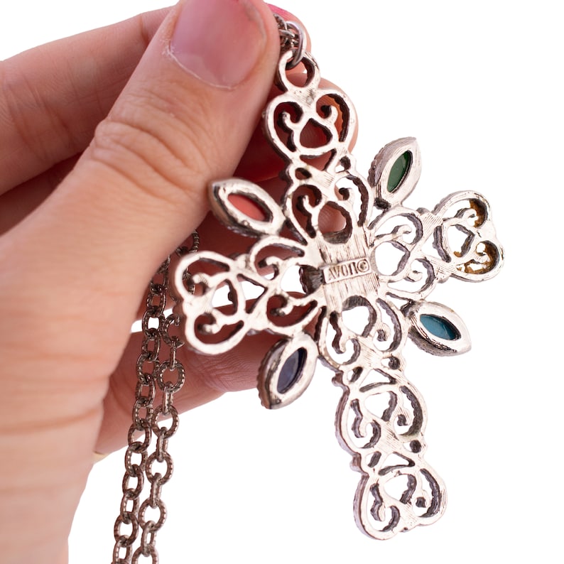 Vintage Avon Cross Necklace - Etsy