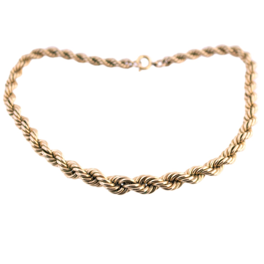 Gold Filled Graduated Rope Chain - Etsy