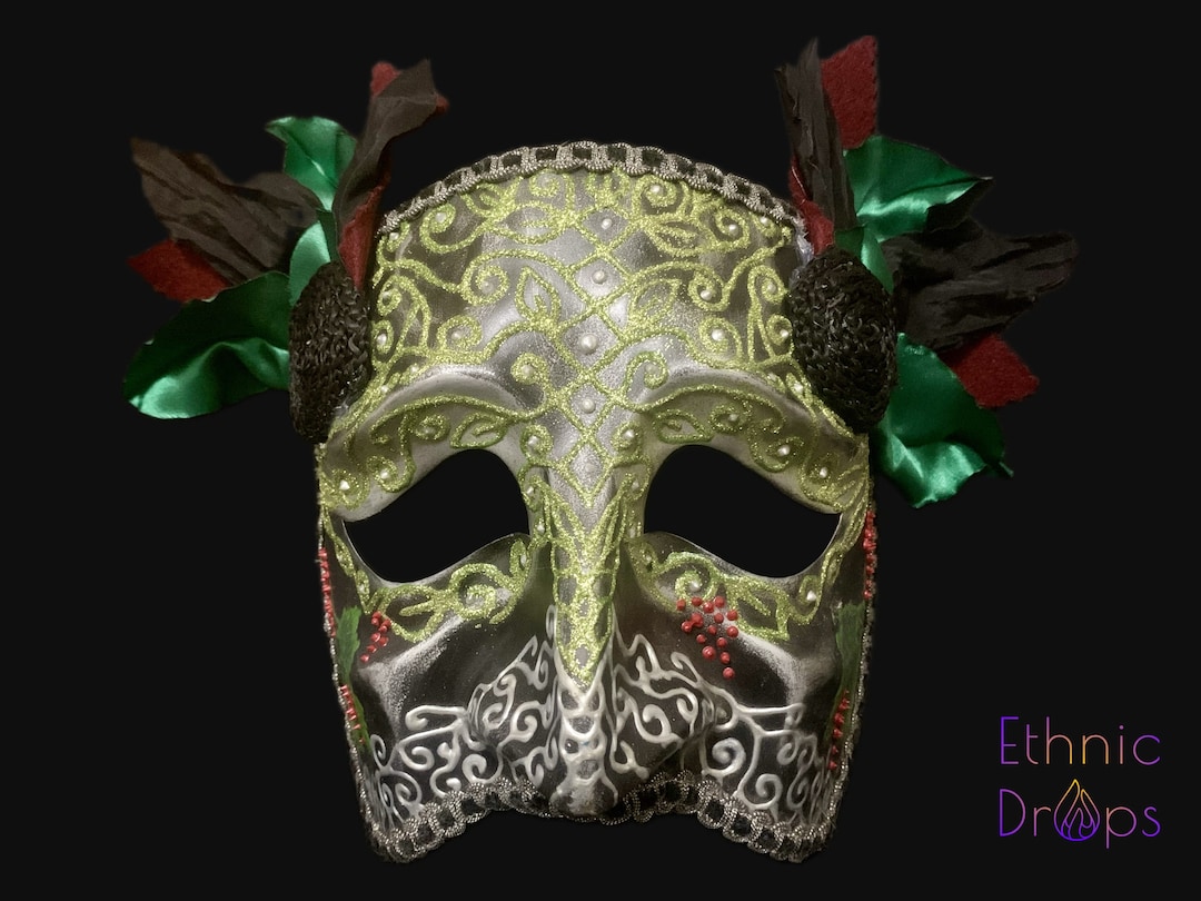 Venetian Mask, Dionysus Mask, Masquerade Ball Mask, Pagan God Mask ...