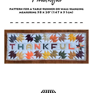 Quilt Pattern: Thanksgiving Table-runner or Wall-hanging, Maple Leaf ...