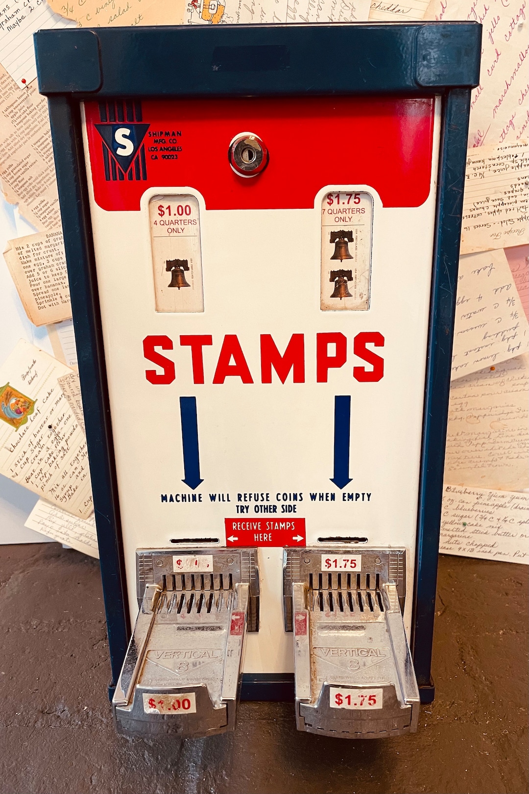 Vintage Shipman Mfg. Stamp Vending Machine - Etsy