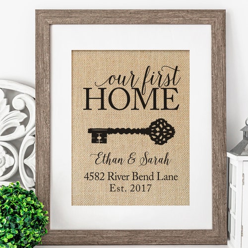 New Home Housewarming Gift Our First Home Sign House Warming - Etsy