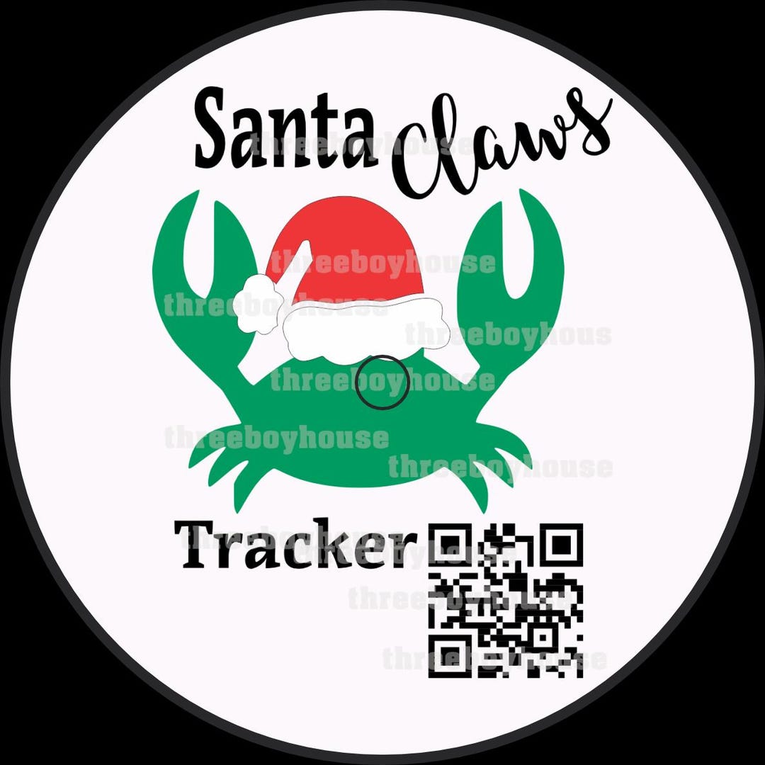 Santa Claws Tracker Ornament: Coastal Christmas Laser File (SVG/PNG) - Etsy