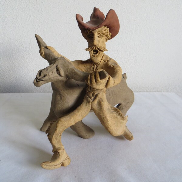 Cowboy Sculpture - Etsy
