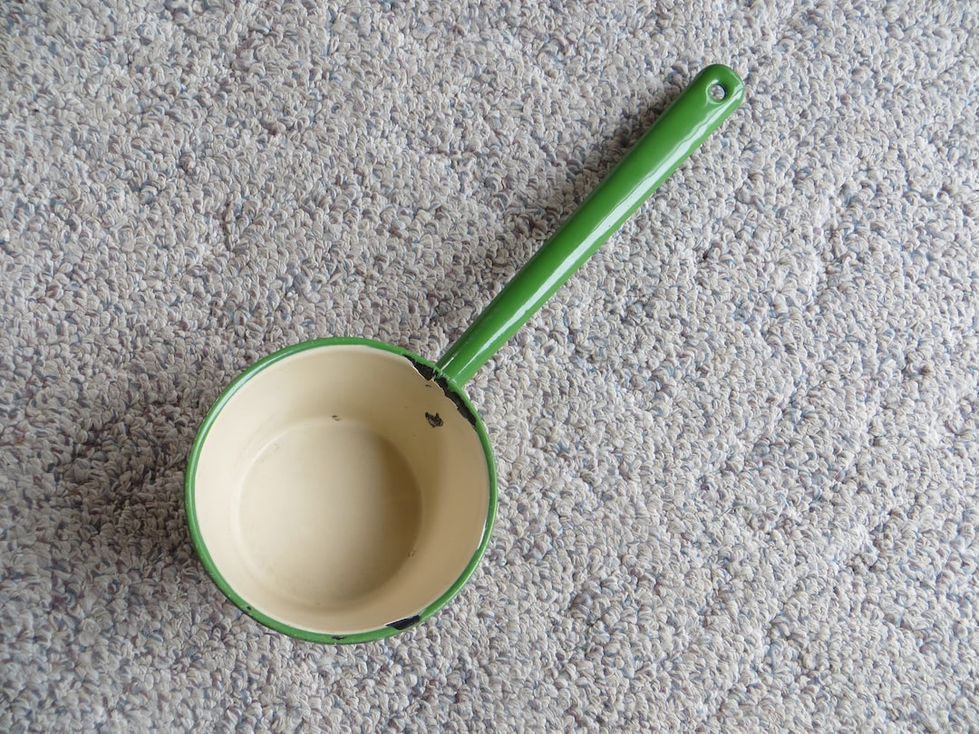 1930's Enamelware Metal Ladle Water Dipper Long Handled MD I535 - Etsy